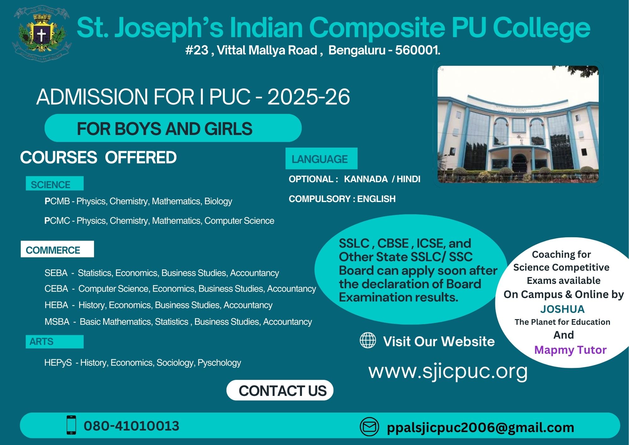 St Joseph's Indian Composite PU College